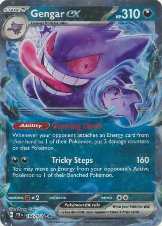NJ Collectables Temporal Forces - 104/162 - Gengar ex - Ultra Rare The ...